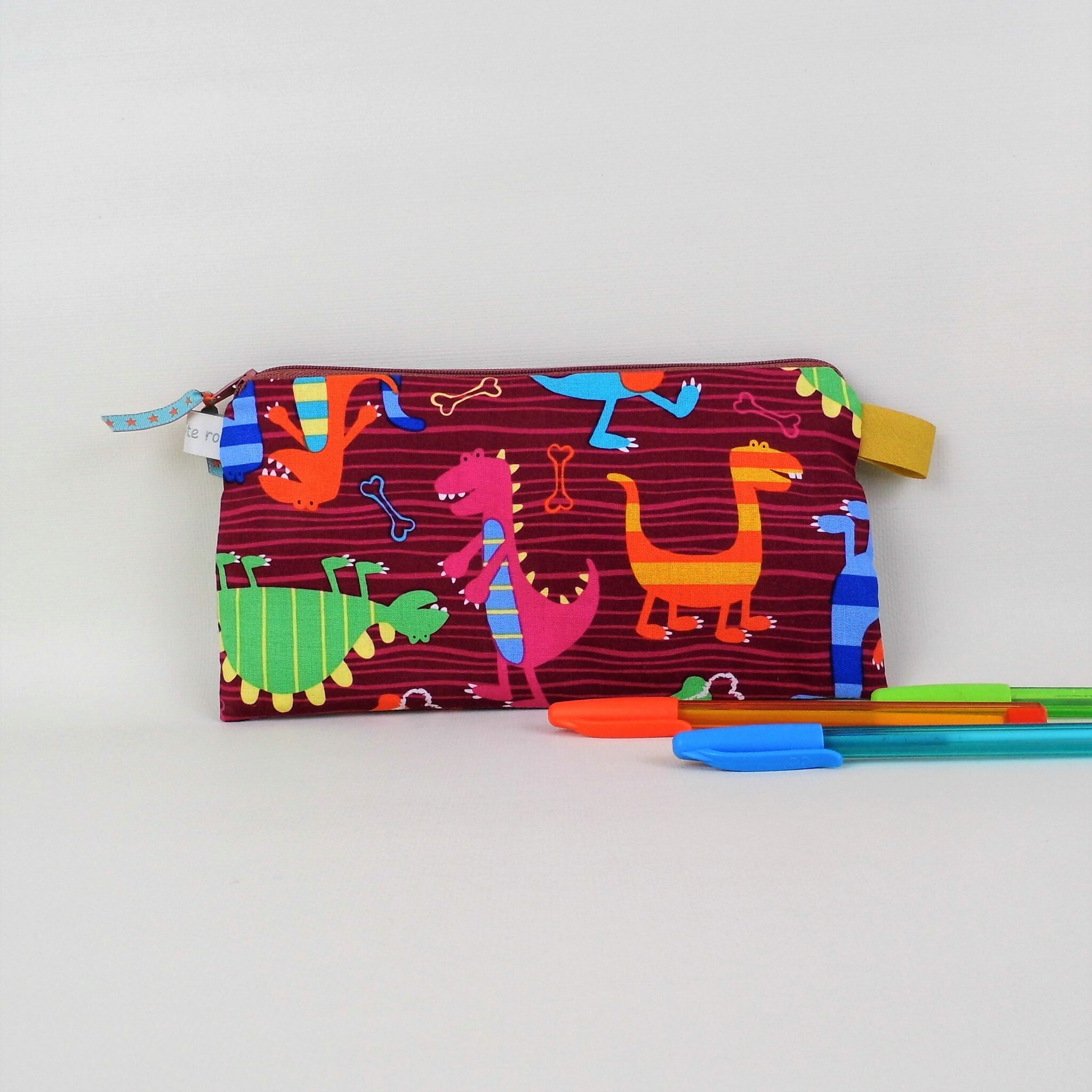 Trousse pour l'école motifs dinosaures